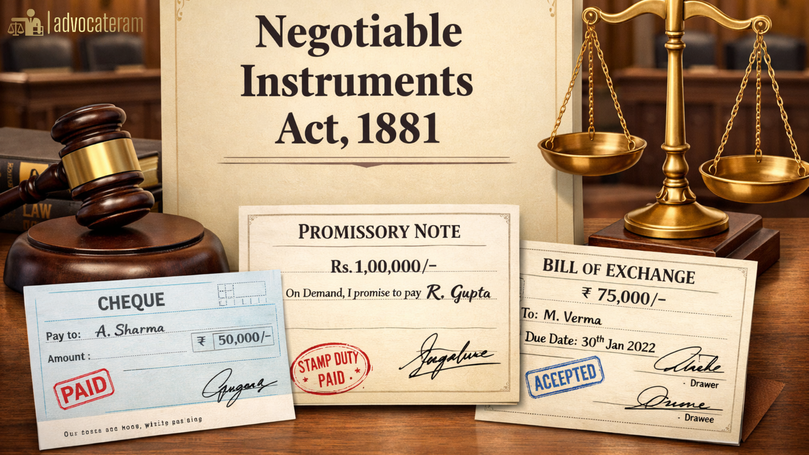 NEGOTIABLE INSTRUMENTS ACT, 1881 - Best Advocate in Ahmedabad ...